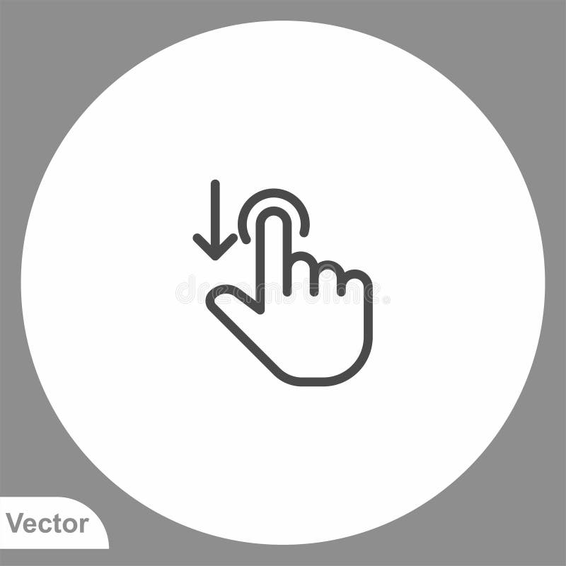 Finger Touch Vector Icon Sign Symbol Stock Vector - Illustration of ...