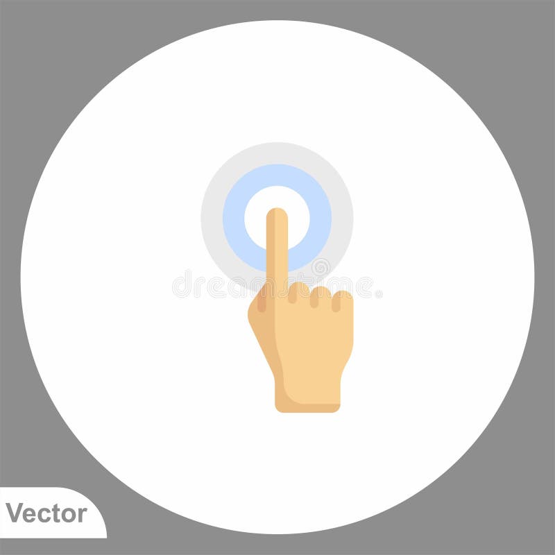 Finger Touch Vector Icon Sign Symbol Stock Vector - Illustration of ...