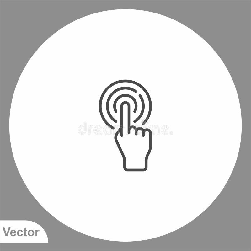 Finger Touch Vector Icon Sign Symbol Stock Vector - Illustration of ...