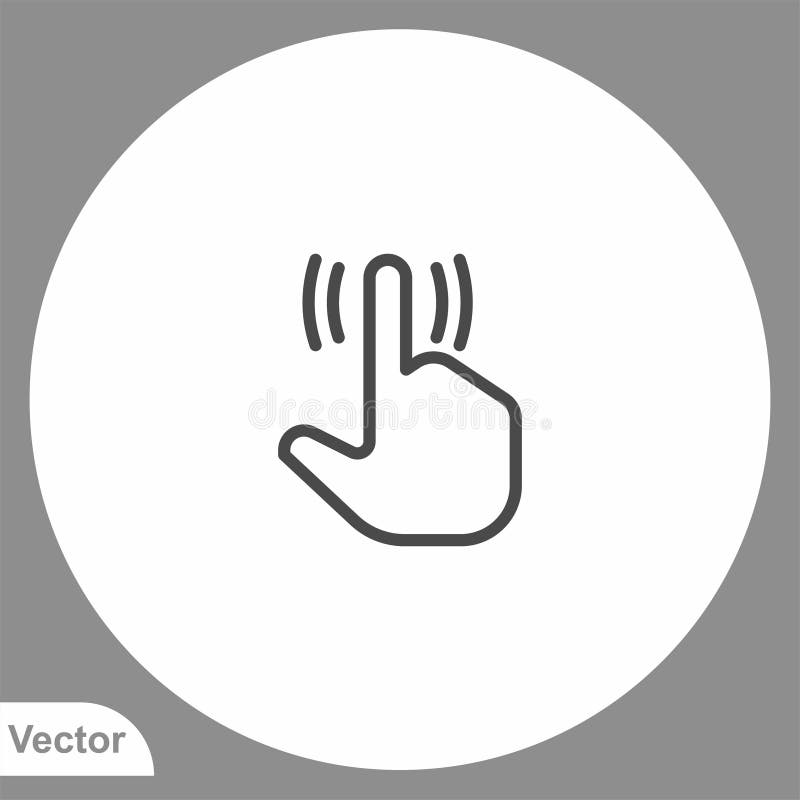 Finger Touch Vector Icon Sign Symbol Stock Vector - Illustration of ...