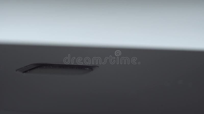 Finger Touches Fingerprint Rear-mounted Sensor Scanner To Unlock ...