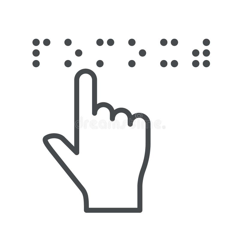 Braille Font Inscription, Word Help, Blind Person Reads by Finger, Font ...