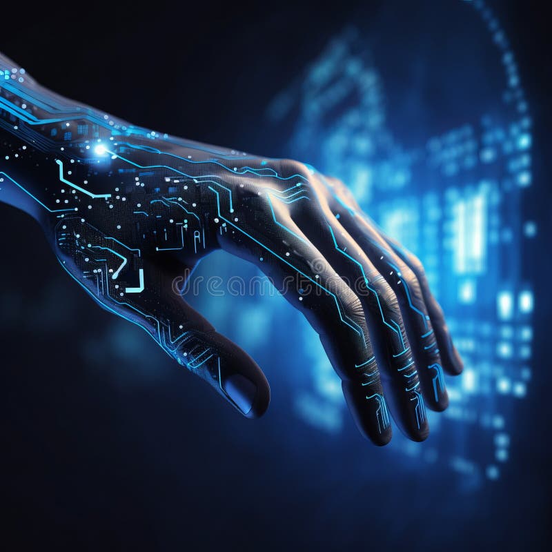 Finger Touching Electronic Circuit Board. Technology and Innovation ...