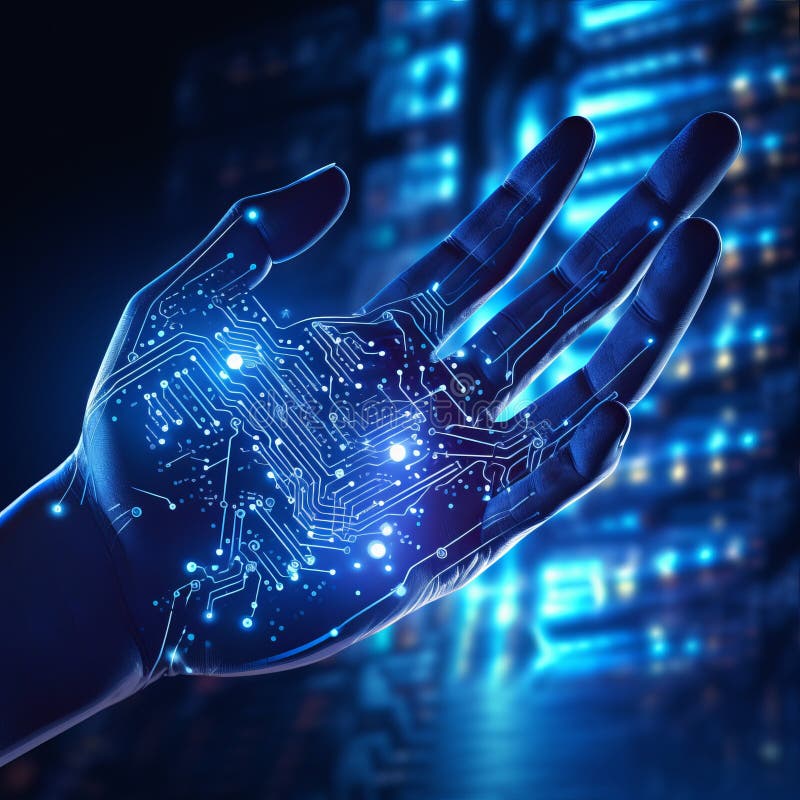 Finger Touching Electronic Circuit Board. Technology and Innovation ...