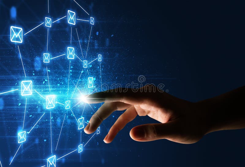 Finger touching interface stock photo. Image of interface - 90890896