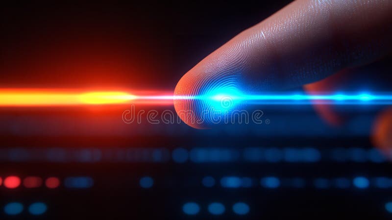 Finger Touching Scree, Touch Technology Stock Illustration ...