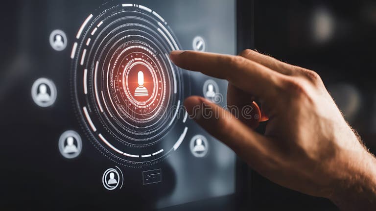 Finger Touching Screen Interface Technology Digital Touch Display User ...