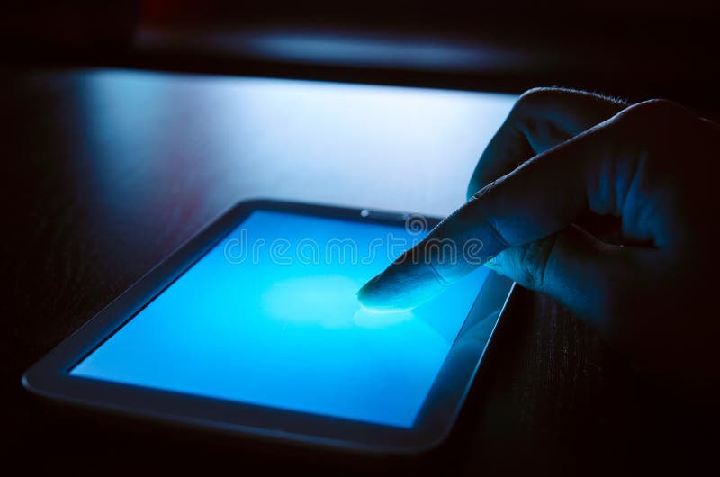 Finger Touching Touch Screen Stock Photo - Image of human, concepts ...