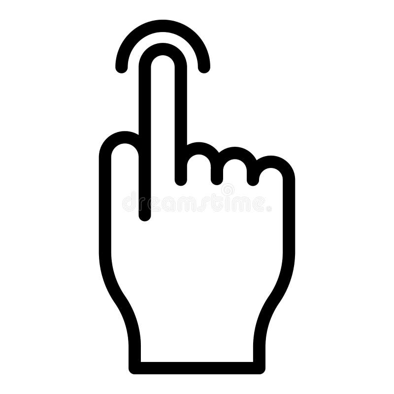 Finger Touchscreen Icon Outline Vector. App Phone Stock Vector ...