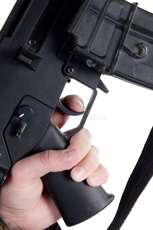 Finger on the trigger stock image. Image of army, person - 12187065