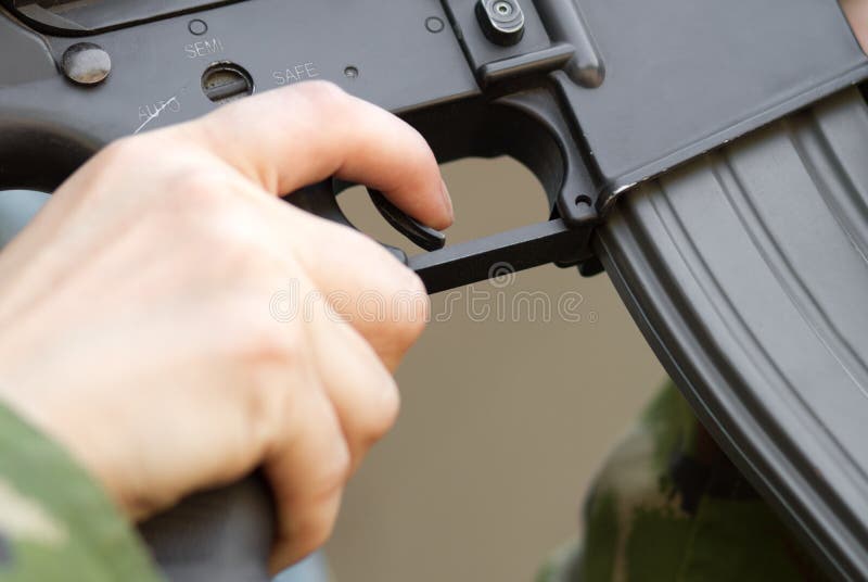 Finger on a trigger stock photo. Image of rifle, human - 25927172