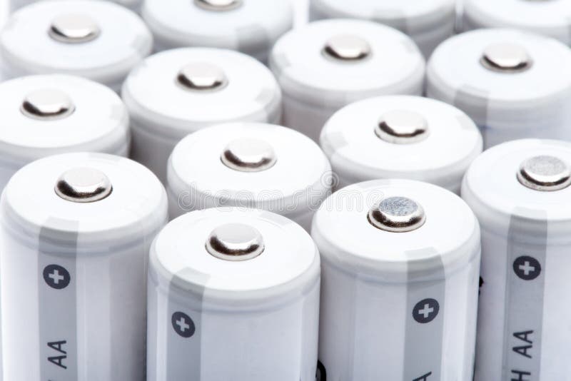 Finger-type Batteries. Size AA Stock Image - Image of objects, alkaline ...