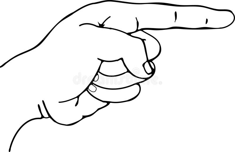 Finger-Zeigen stock abbildung. Illustration von kunst - 10955360