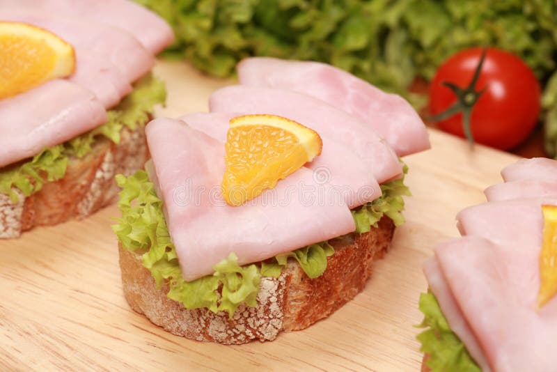 Fingerfood with ham stock photo. Image of appetizer, finger - 22626170