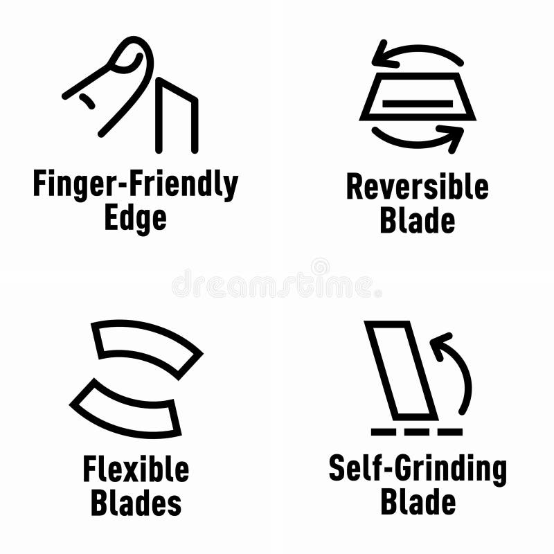 FingerFriendly Edge Reversible Blade Flexible Blades SelfGrinding Blade ...