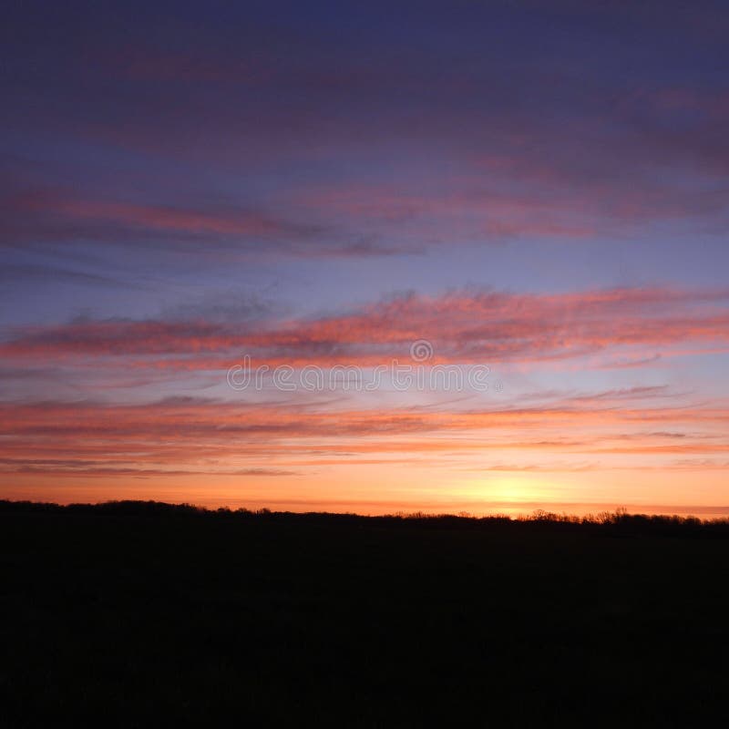 FingerLakes Country Sunrise Colors at Daybreak Stock Image - Image of ...