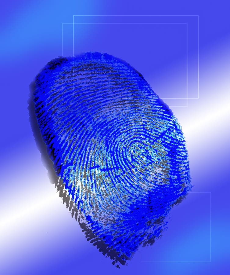 Fingerprint Under UV Light Beam Stock Illustration - Illustration of ...