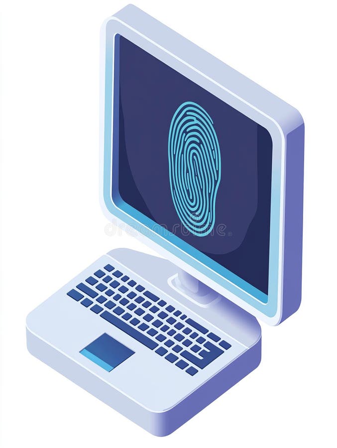 Fingerprint stock image. Image of scanner, screen, digital - 380772963
