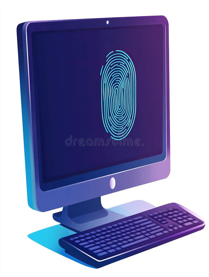 Fingerprint stock photo. Image of screen, computer, digital - 380773054
