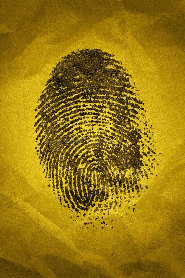 Red Fingerprint Identity Biometrics Security Stock Image - Image of ...