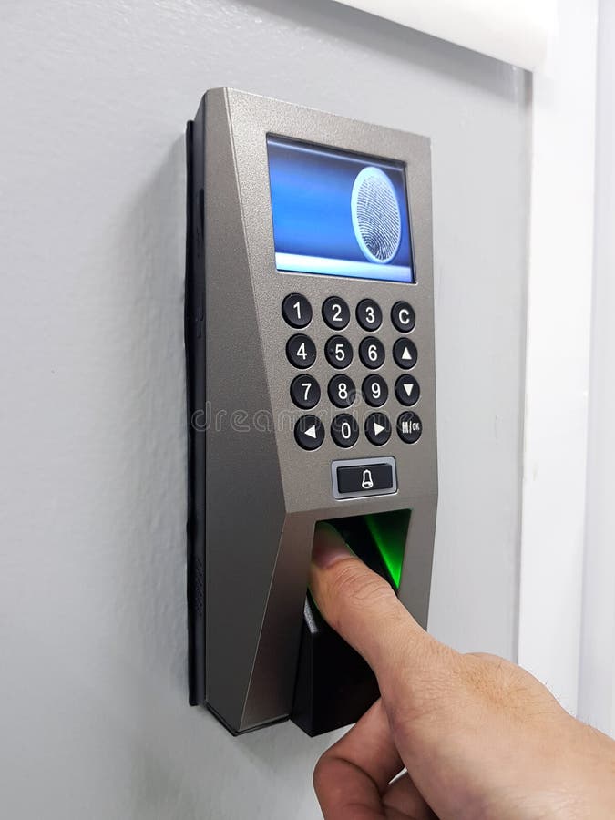 The System of Fingerprint Scanning - Biometric Security Devices Stock ...
