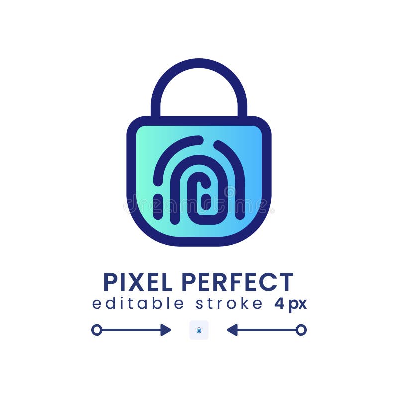 Fingerprint Access Gradient Fill Desktop Icon Stock Vector ... Fingerprint Access Gradient Fill Desktop Icon Stock Vector ...