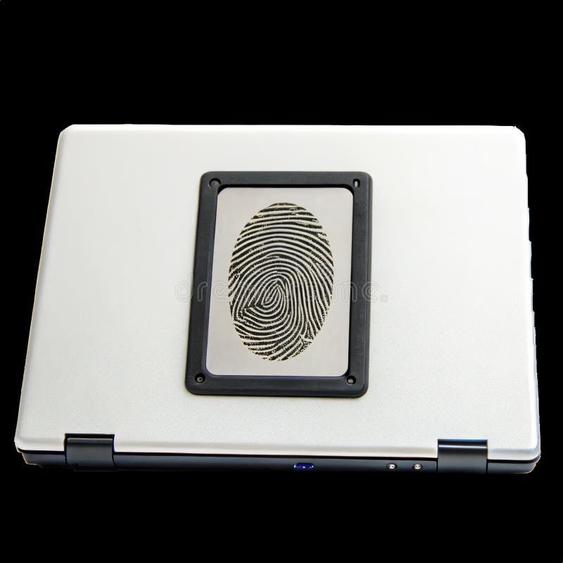 Fingerprint Access on Laptop Showing Biometric Security Measures Stock ...