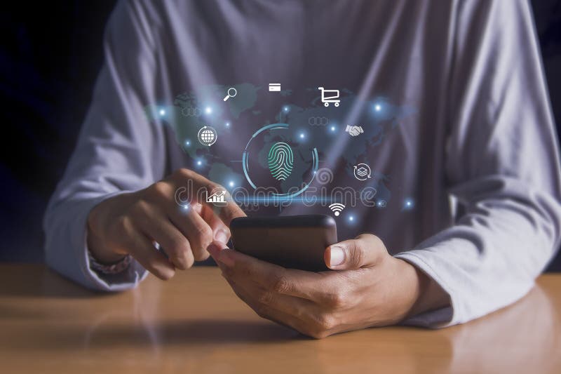 Fingerprint Access Password Scan Technological Security System Builds ...