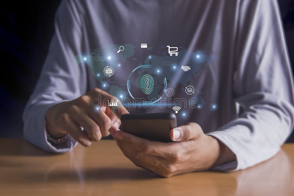 Fingerprint Access Password Scan Technological Security System Builds ...