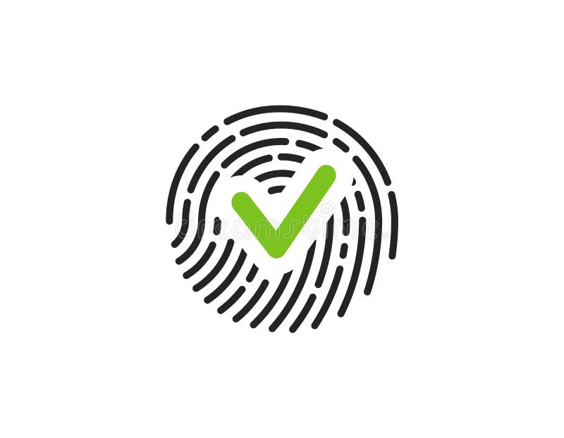 Fingerprint Approved. ID Fingerprint Icon Stock Illustration ...