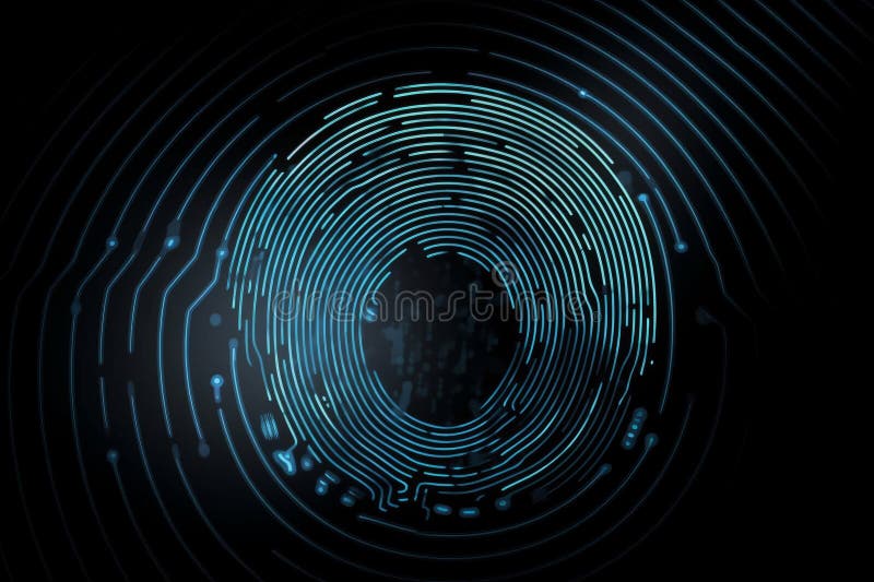 Fingerprint Authentication Button. Biometric Security Background Stock ...