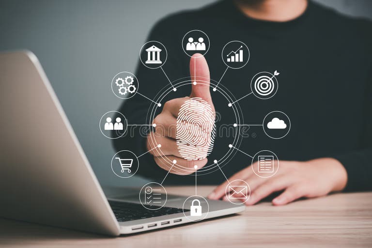 Biometric Fingerprint Authentication System Stock Illustrations – 8,761 Biometric Fingerprint ...