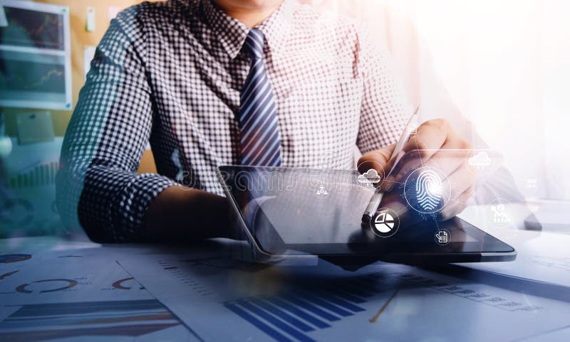 Fingerprint Biometric Digital Scan Technology. Graphic Interface ...