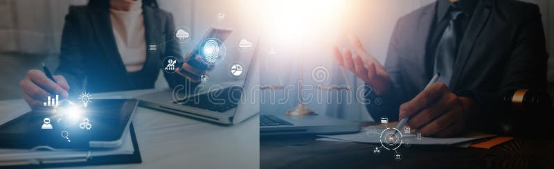 Fingerprint Biometric Digital Scan Technology. Graphic Interface ...