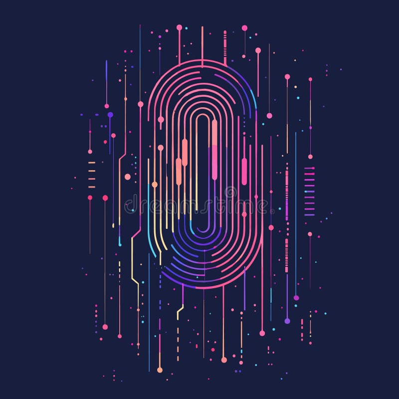 Fingerprint Biometric Protection Concept, Safety Digital Technology ...