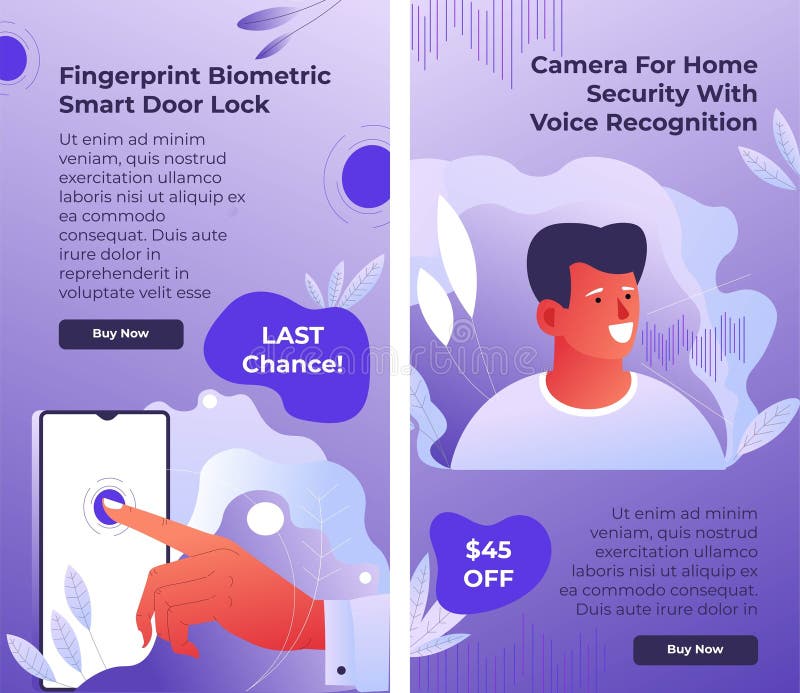 Fingerprint Biometric Smart Door Lock Technology Stock Vector ...