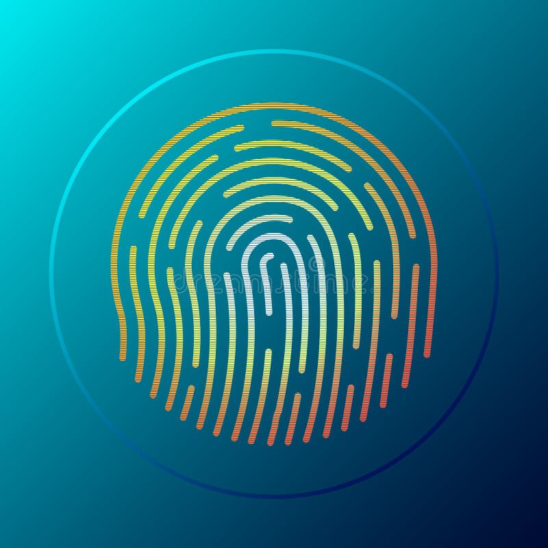 Fingerprint Button. Vector Illustration. Stock Illustration ...