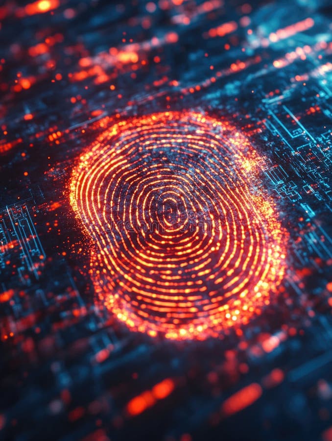 Fingerprint on Circuit Board Stock Image - Image of components, circuit ...