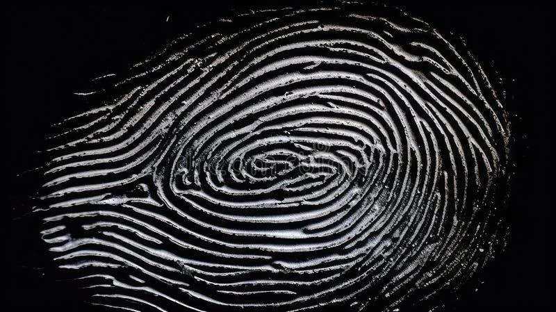 Fingerprint Close-Up for Security and Identification. Stock ...