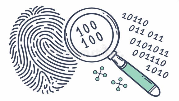 Fingerprint Code Binary Analyze, Digital Security, Data Check, Tech ...