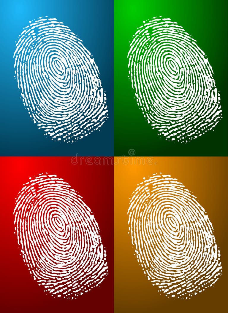 Colorful Fingerprints Stock Illustrations – 338 Colorful Fingerprints ...