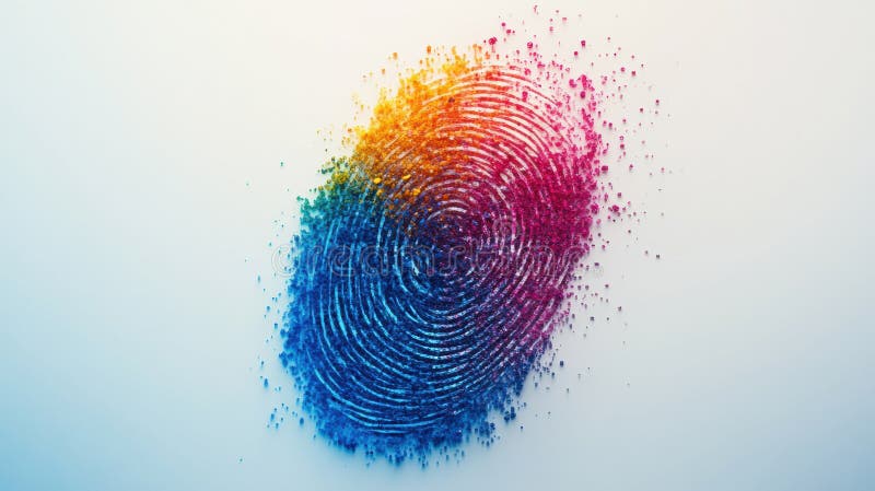 Fingerprint Composed of Microplastic Particles, Symbolizing Human ...