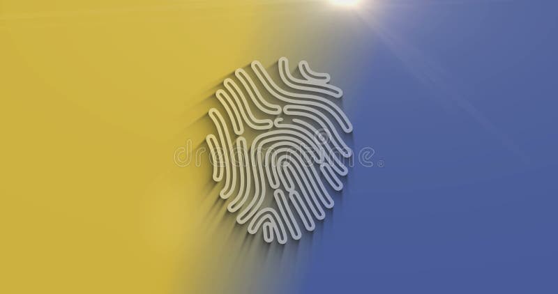 Fingerprint Cyber Id Security and Identity Symbol Digital Concept Stock ...