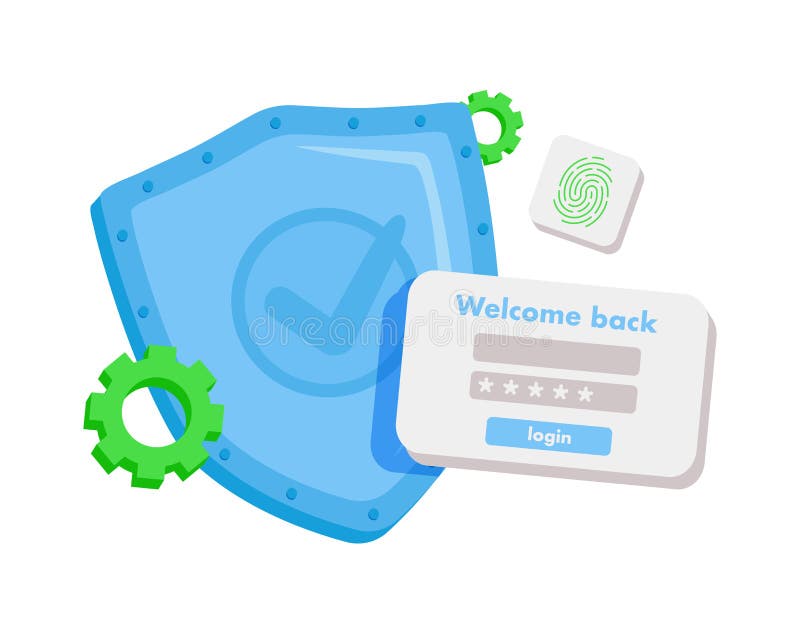 Fingerprint Cyber Secure Icon. Digital Security Authentication Concept ...