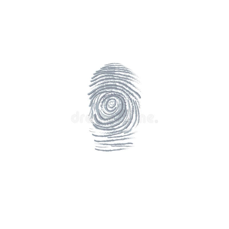 Fingerprint Dactylogram Finger-mark Vector Illustration Stock Vector ...
