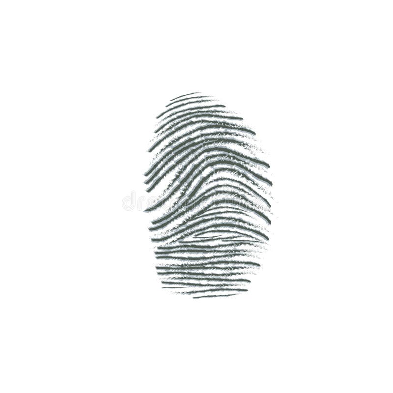 Fingerprint Dactylogram Scanner Doodle Icon Hand Drawn Illustration ...