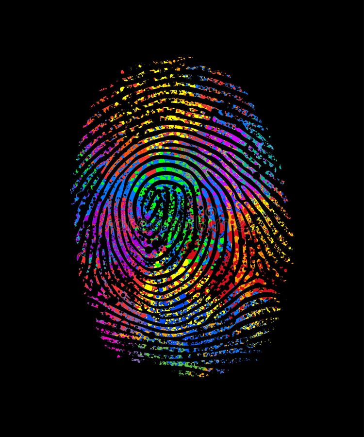 Fingerprint Dactylogram Gold Stock Vector - Illustration of biometric ...