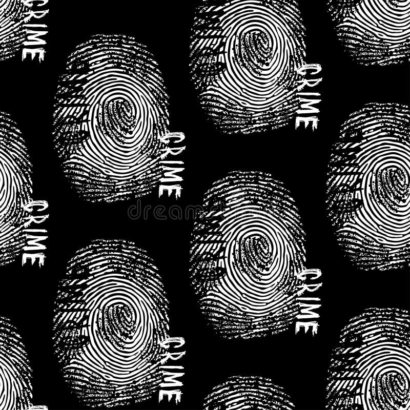 Fingerprint Dactylogram Gold Stock Vector - Illustration of crime ...