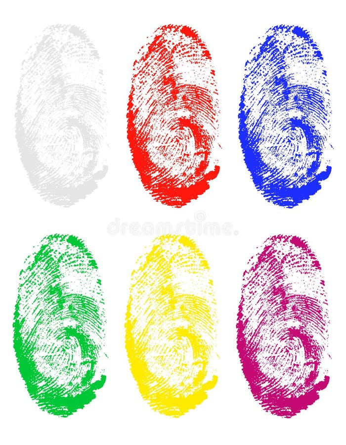 Blue fingerprint stock vector. Illustration of coding - 21211398