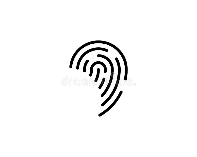 Fingerprint Element. Thumbprint Isolated on Background. Fingermark ...